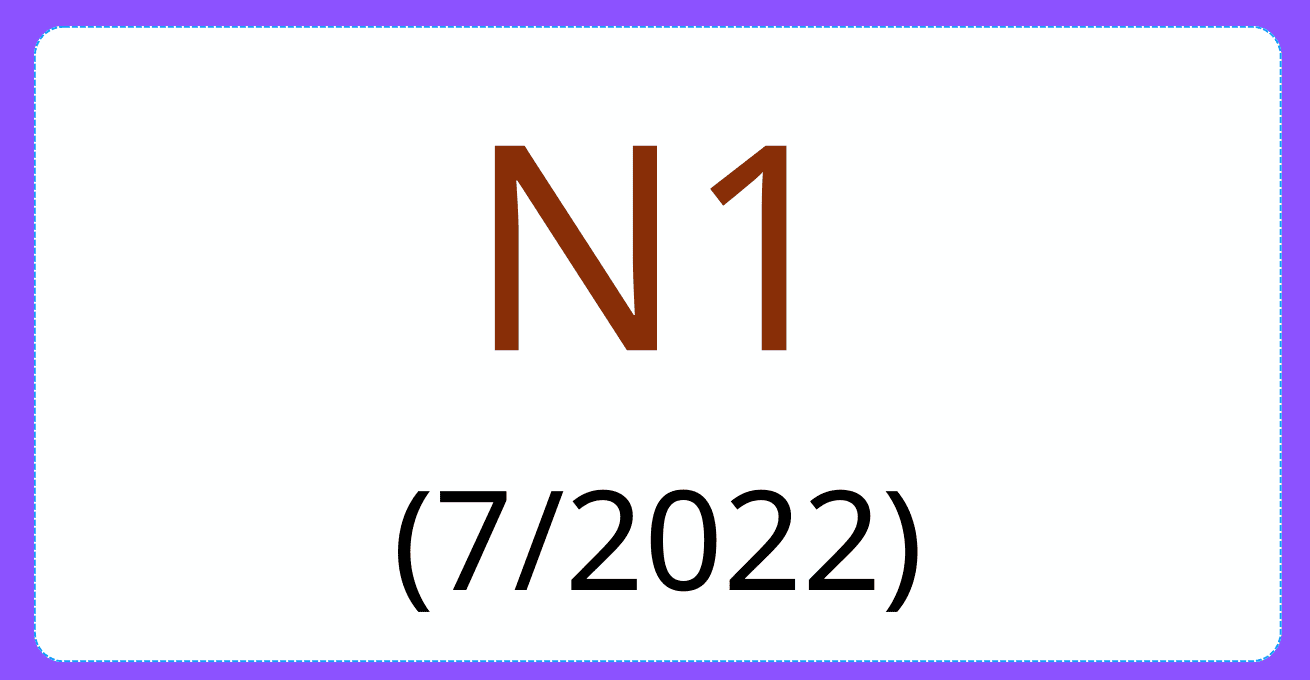 日本語能力試験（JLPT）語彙・文法・読解テスト N1 7-2022